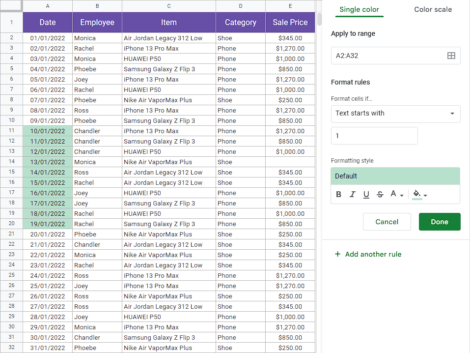 Conditional Formatting Google Sheets Complete Guide