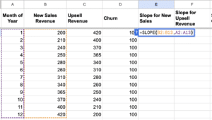 How to Add Slope in Google Sheets