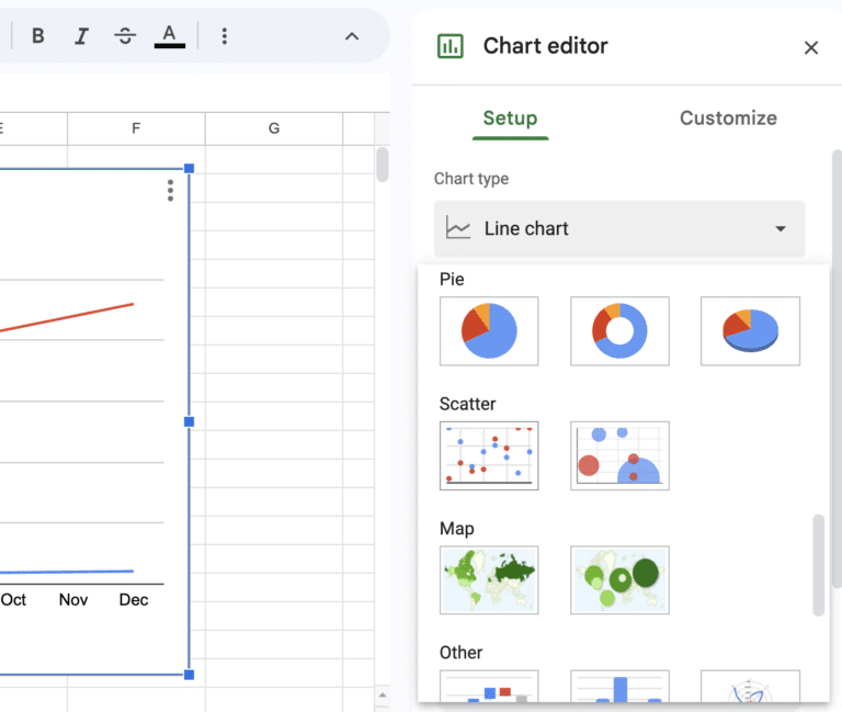 Add a Line of Best Fit in Google Sheets