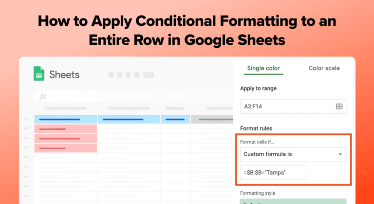 Apply Conditional Formatting to Entire Rows in Google Sheets Apply Conditional Formatting to Entire Rows in Google Sheets