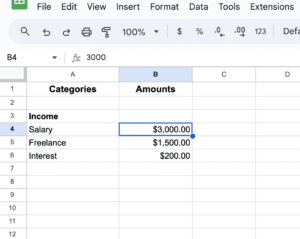How to Budget on Google Sheets - Coefficient