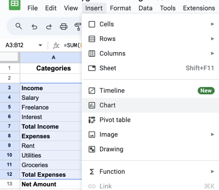 How to Budget on Google Sheets - Coefficient