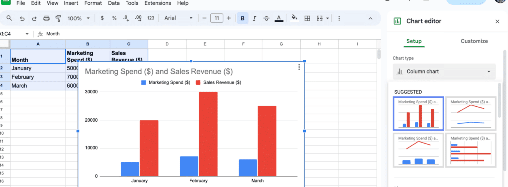 Create Professional Scatter Plots in Google Sheets