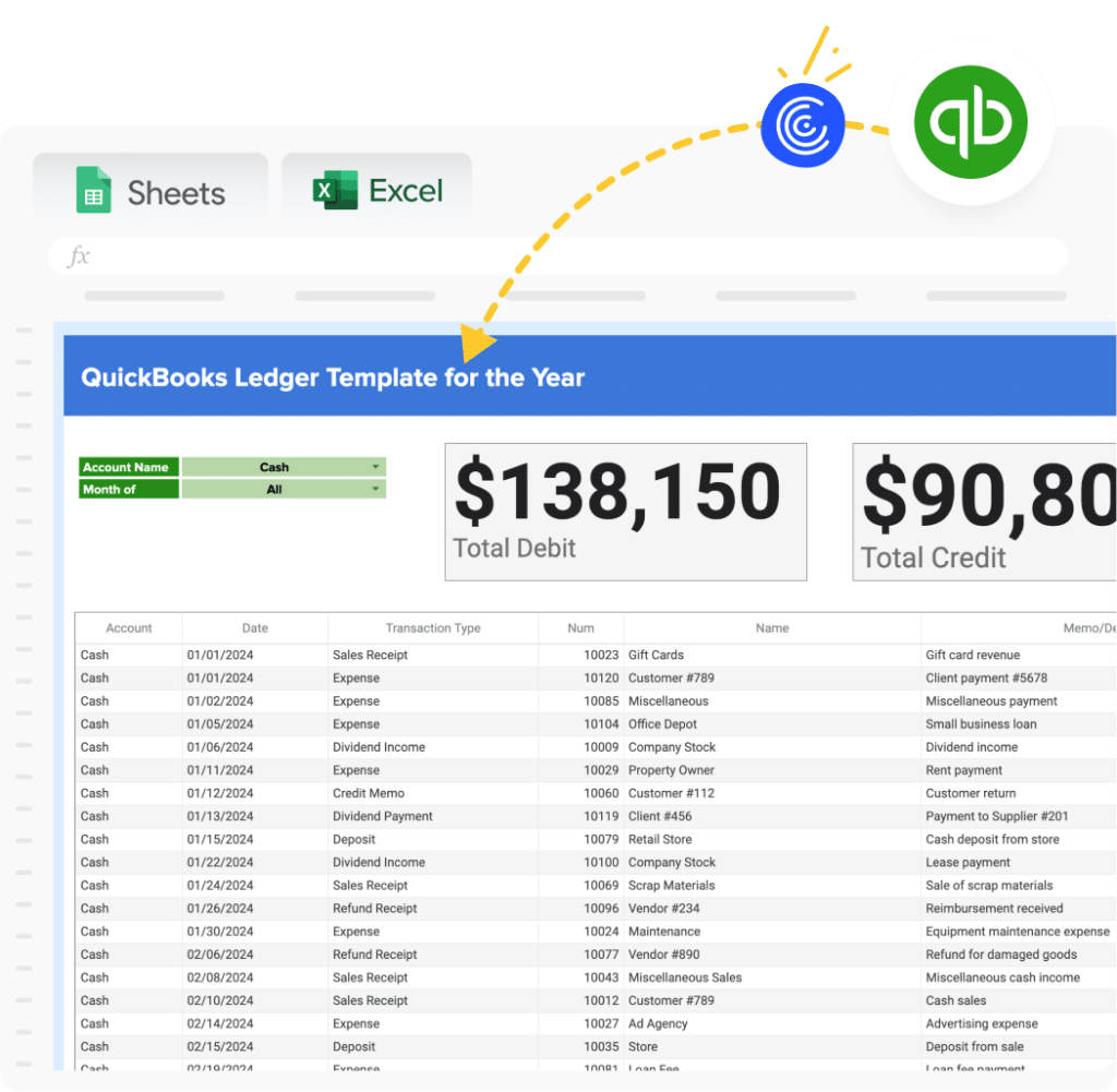 Free QuickBooks Ledger Template for Financial Management