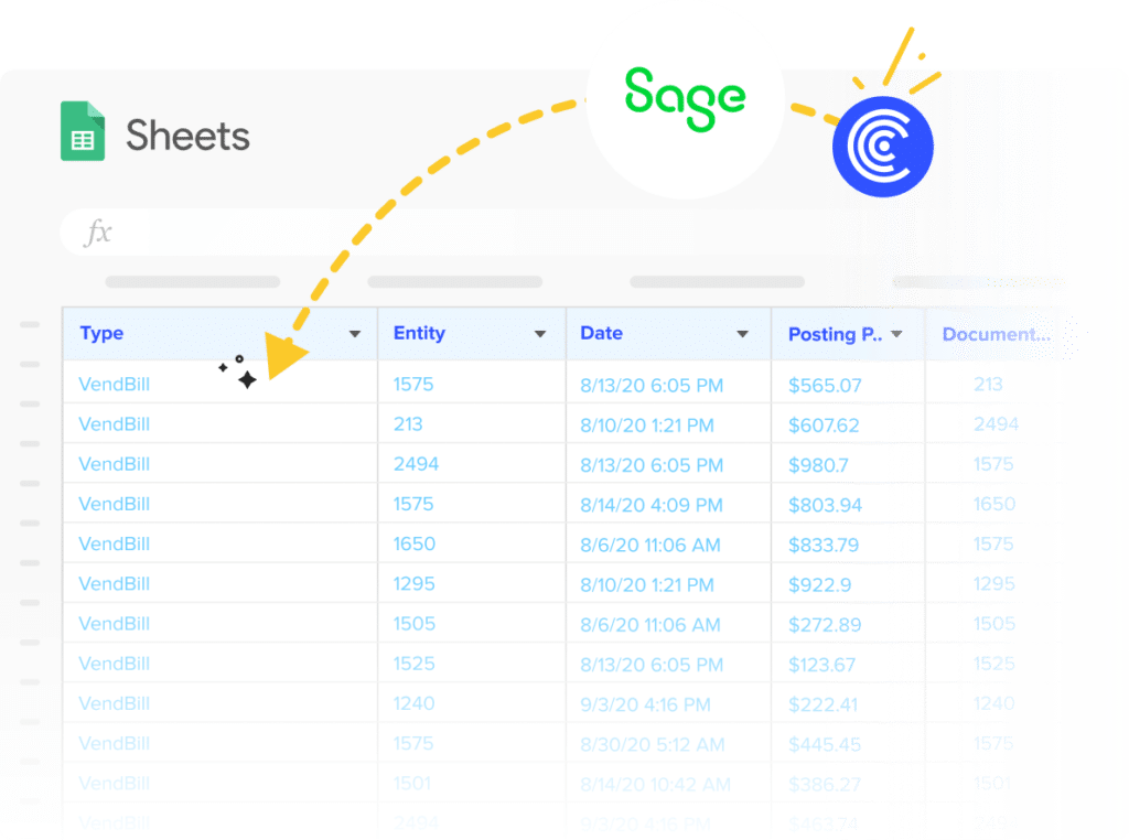 Connect Sage Intacct to Google Sheets in 3 Minutes Coefficient