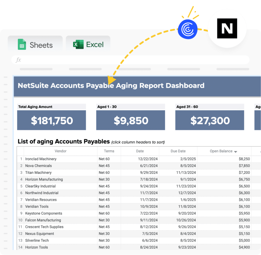 Free NetSuite Accounts Payable Template | Real-Time AP Reporting