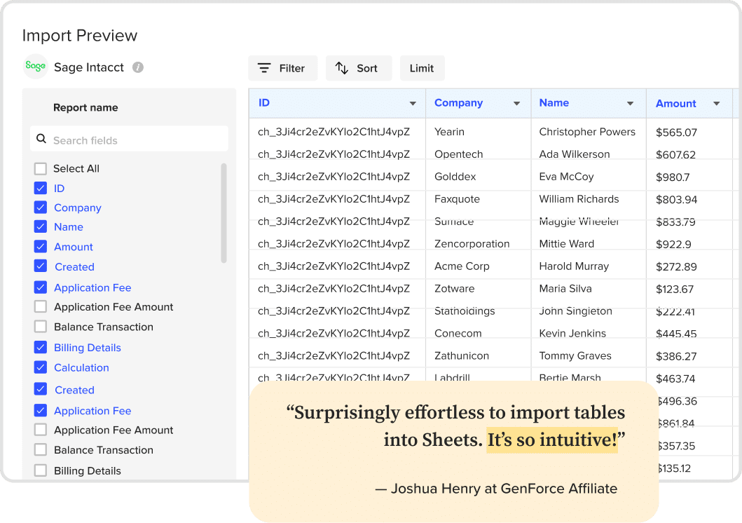 Connect Sage Intacct to Google Sheets in 3 Minutes Coefficient