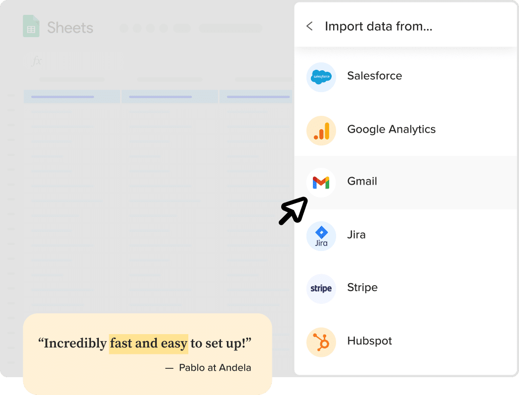 Connect Gmail to Google Sheets in 1 minute – Coefficient