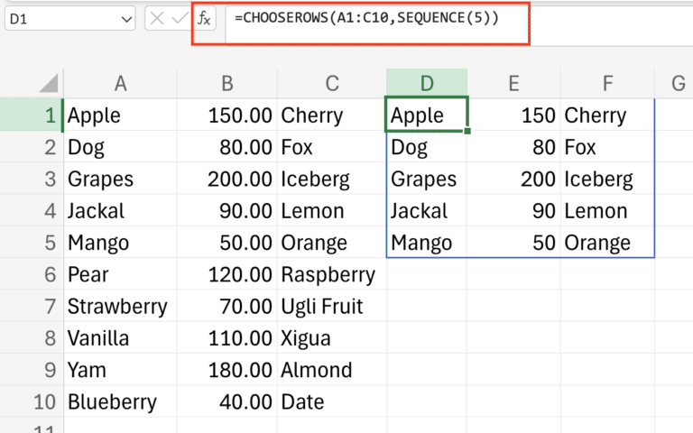Chooserows In Excel Extract Any Row In Seconds 2025 Tutorial