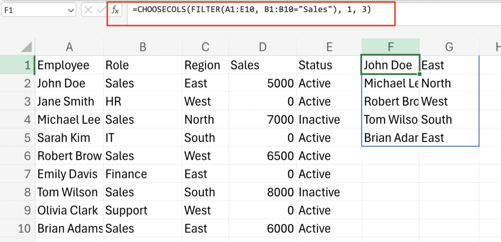 Excel Choosecols Function A Complete Guide 2025 Update