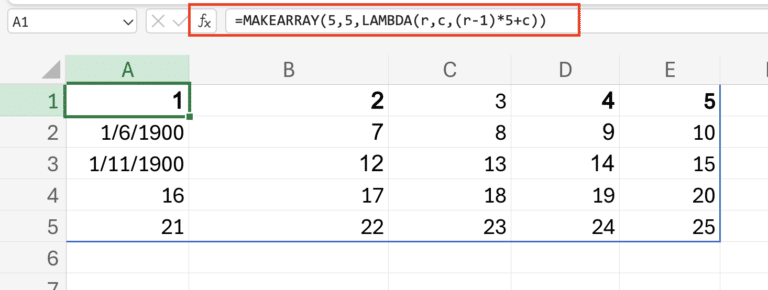 Makearray Function Tutorial Create Dynamic Arrays In Excel 2025 Guide Coefficient 9966