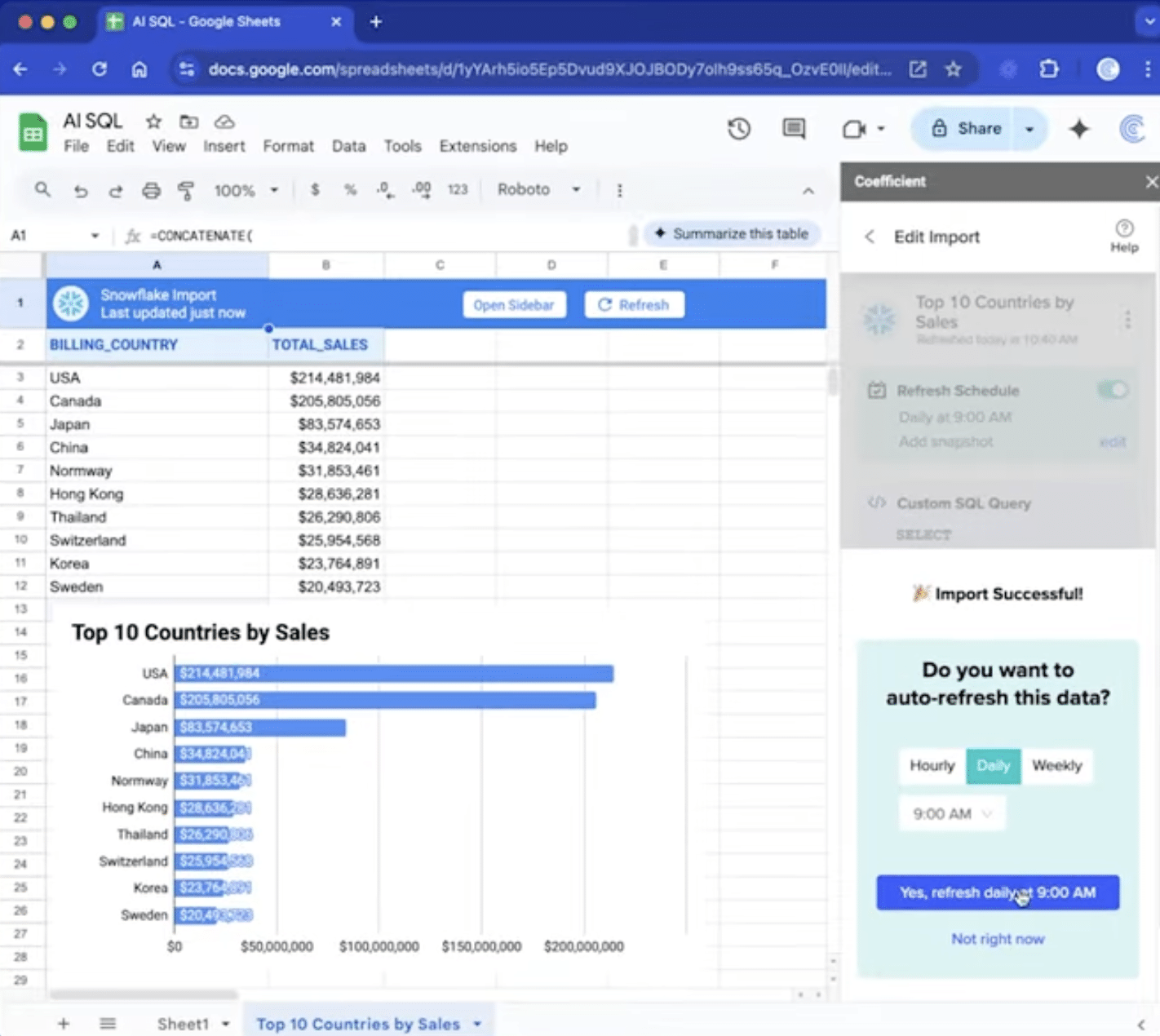Text to SQL | Turn Instructions into Live Database Data in Sheets